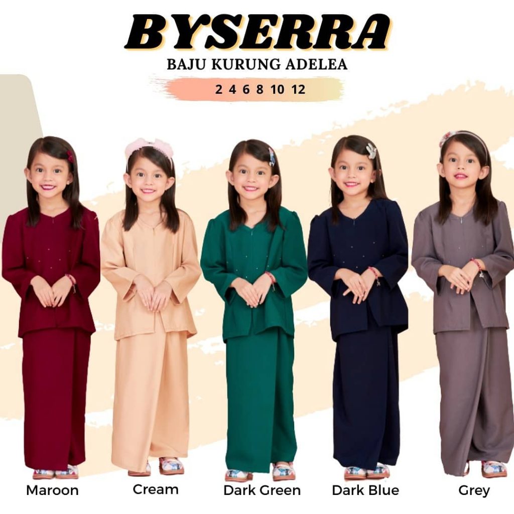 BAJU KURUNG KANAK-KANAK Adelea - Butik Byserra