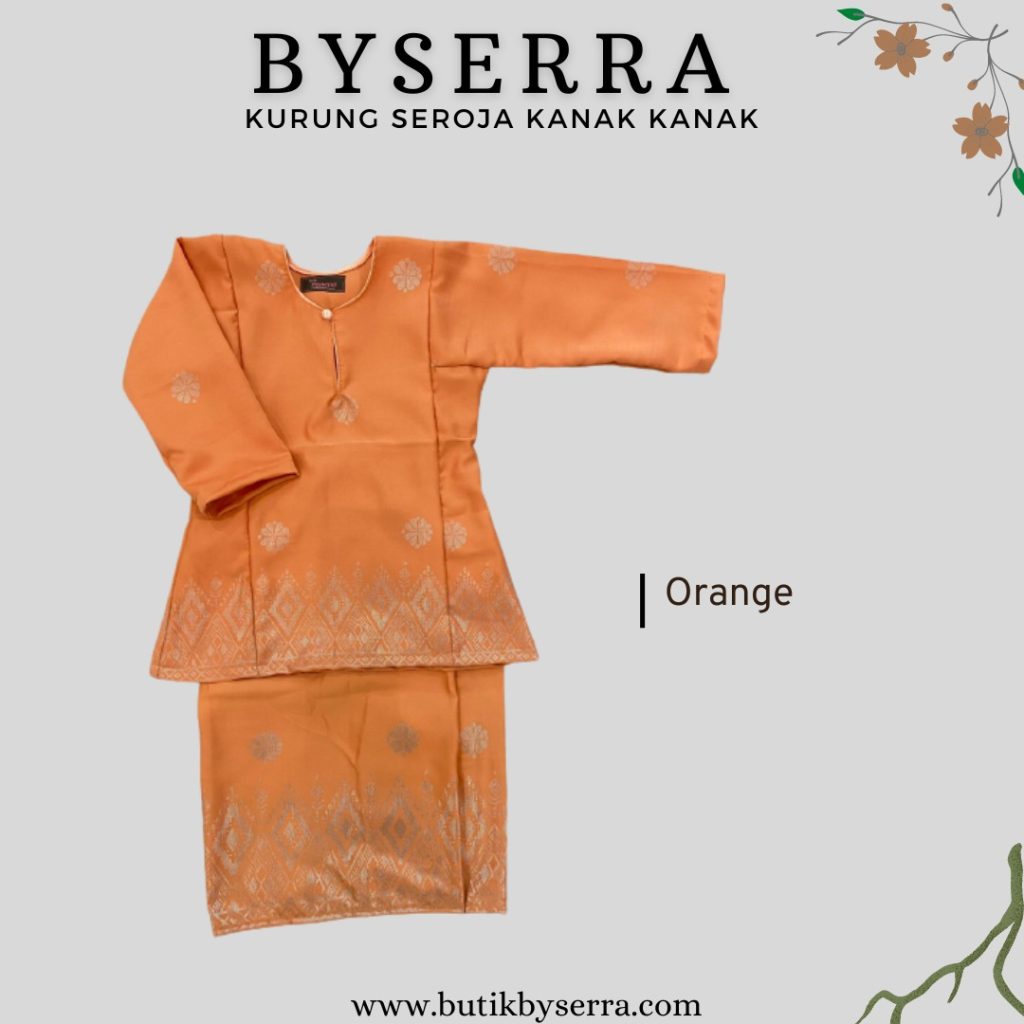 BAJU KURUNG KANAK-KANAK SEROJA - Butik Byserra
