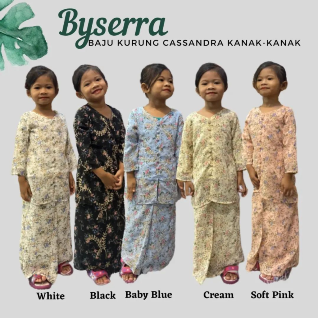 Kurung Kebaya Cassandra Kanak-kanak - Butik Byserra